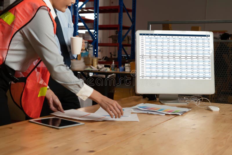 Accounting Software on Computer Screen Showing Financial Statement ...