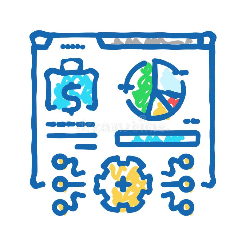 Accounting Software Icon Doodle Illustration Stock Illustration ...