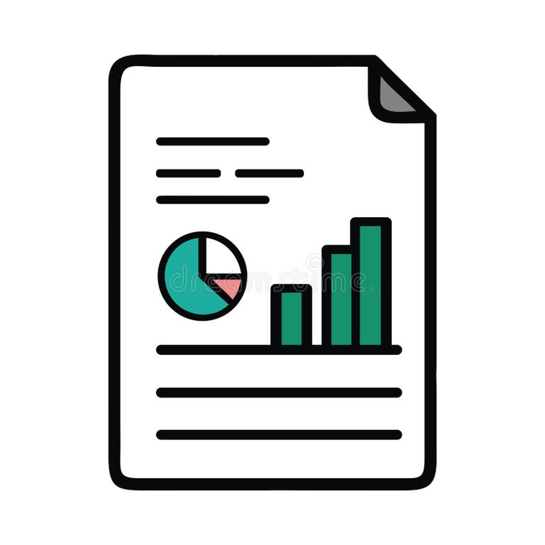 Accounting Software Pie Chart Document Financial Report Dashboard Icon ...