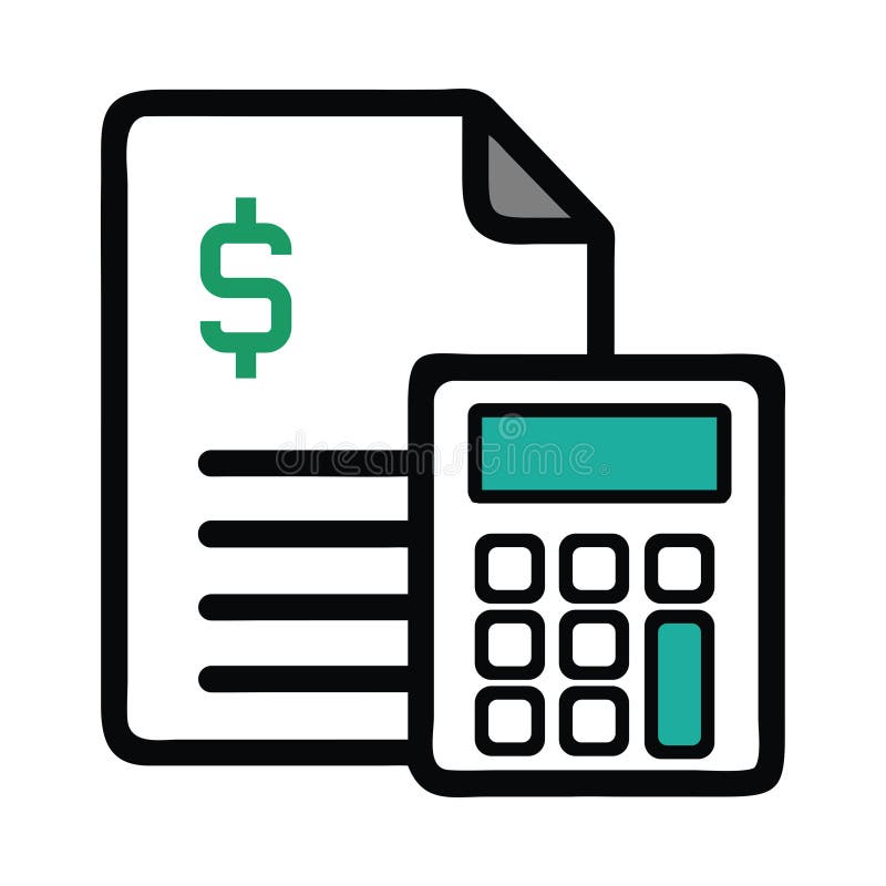 Accounting Software Tax Form Calculator Payment Document Invoice Vector ...