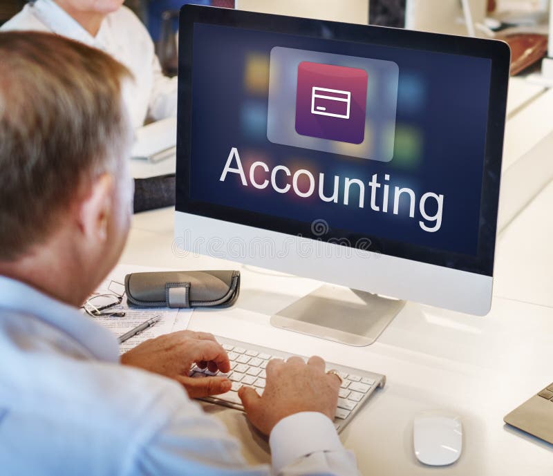 Accounting Statistics Technology Application Concept Stock Image ...