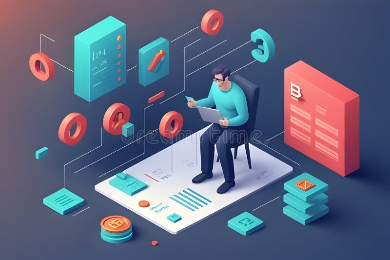 Banking Platform System Abstract Concept Vector Illustration Set Stock ...