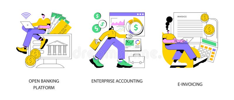 It Accounting System Abstract Concept Vector Illustrations. Stock ...