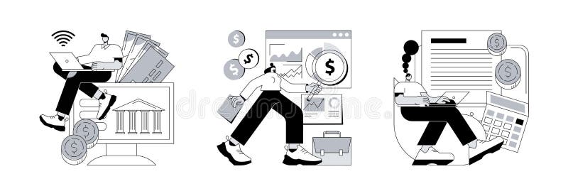 It Accounting System Abstract Concept Vector Illustrations. Stock ...
