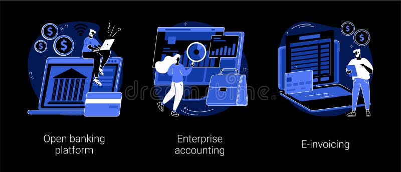 It Accounting System Abstract Concept Vector Illustrations. Stock ...