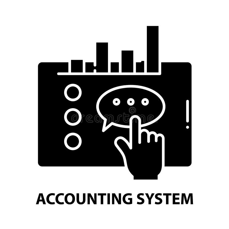 Accounting System Icon, Linear Isolated Illustration, Thin Line Vector ...