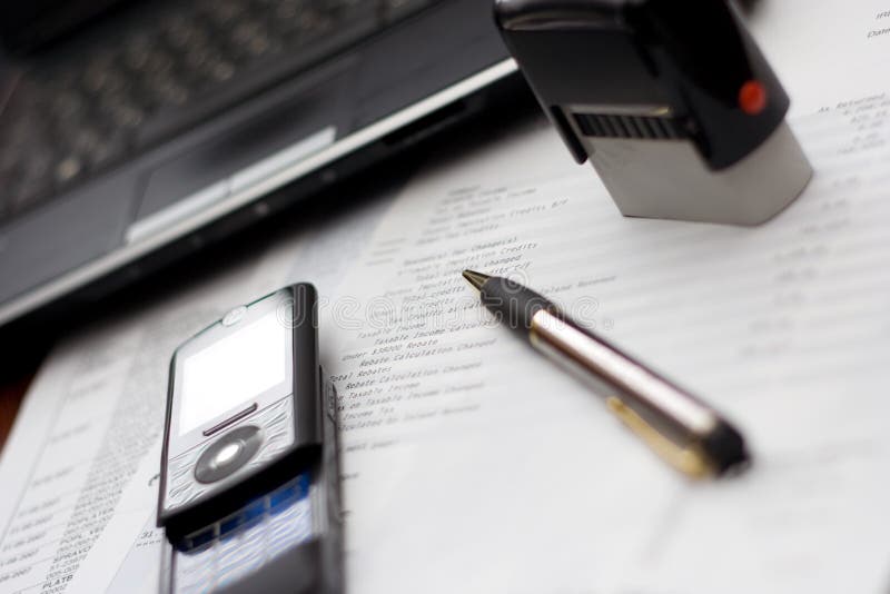 Accounting Table Setting stock photo. Image of count - 10870964