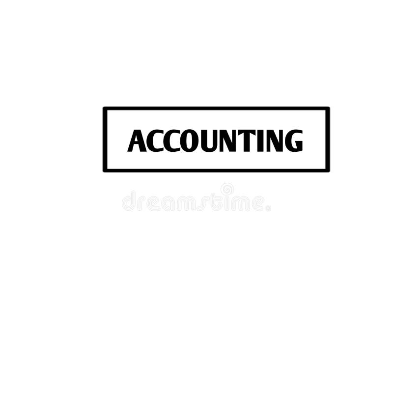 Accounting Text with Black Stamp Stock Illustration - Illustration of ...