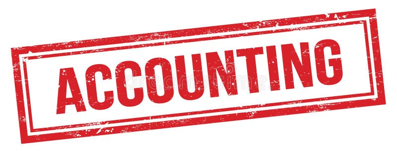 ACCOUNTING Text on Red Grungy Vintage Stamp Stock Illustration ...