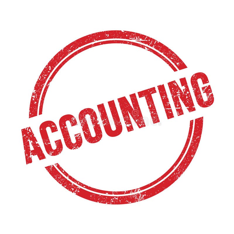 ACCOUNTING Text Written on Red Grungy Round Stamp Stock Illustration ...