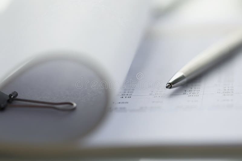 Accounting tools on papers stock photo. Image of papers - 242378306