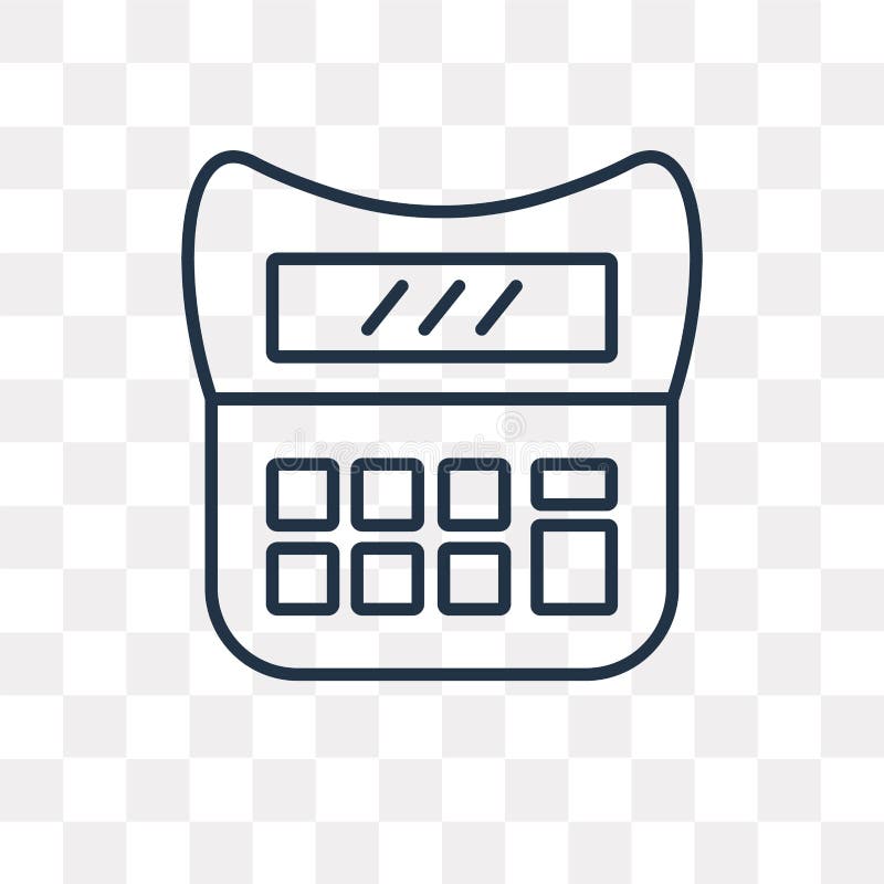 Accounting Vector Icon Isolated on Transparent Background, Linear ...
