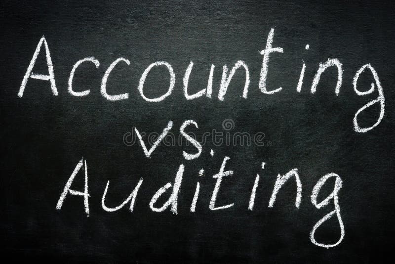 Accounting Vs Auditing Inscription is Written in Chalk. Stock Image ...