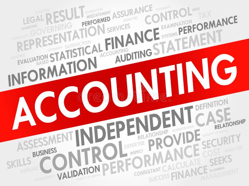 ACCOUNTING word cloud stock illustration. Illustration of balance ...