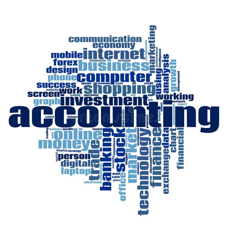 Accounting Word Calculator Bookkeeping Budget Work Stock Illustration ...