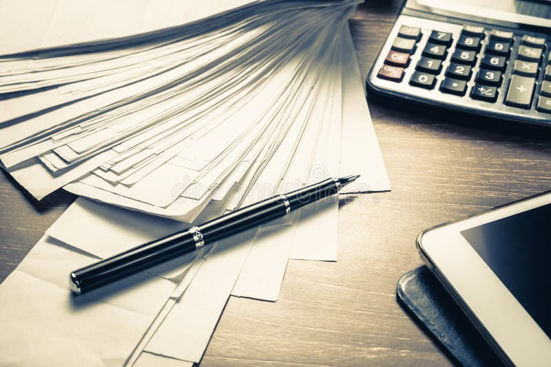 Accounting Work stock image. Image of business, calculator - 89839623