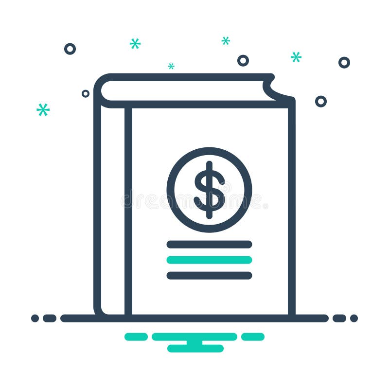 Black Mix Icon for Accounts Book, Accounting and Book Stock Vector ...