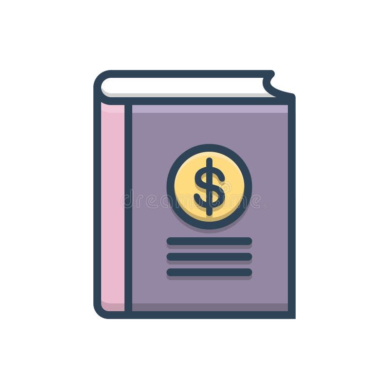 Color Illustration Icon for Accounts Book, Accounting and Book Stock ...