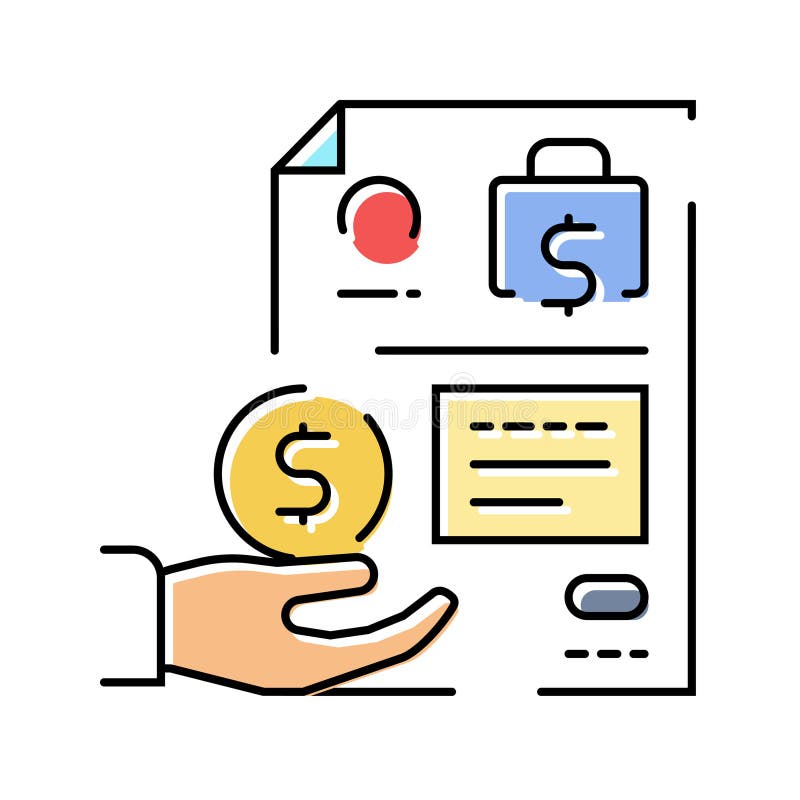 Accounts Receivable Business Process Color Icon Vector Illustration ... Accounts Receivable Business Process Color Icon Vector Illustration ...