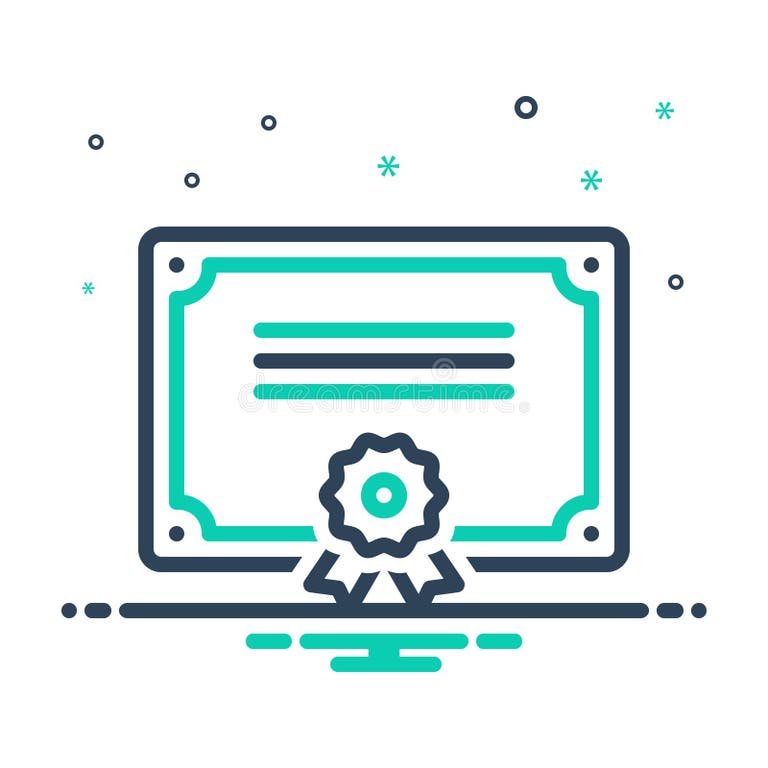 Mix Icon for Accreditation, Certificate and Best Stock Vector ...