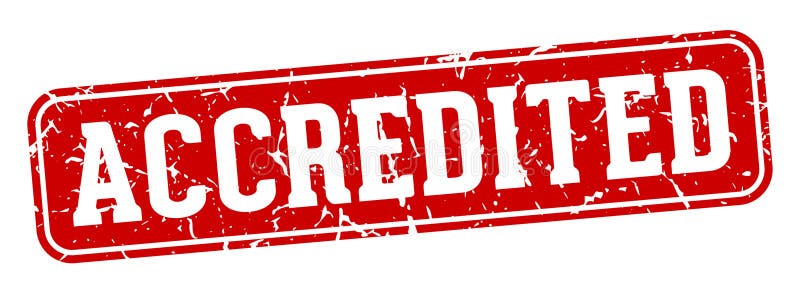 Accredited Rectangular Sign. Accredited Stamp Stock Vector ...