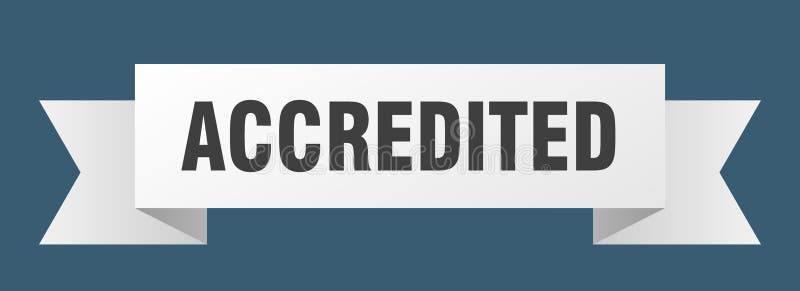 Accredited ribbon. stock vector. Illustration of white - 153851943