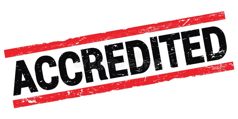ACCREDITED Text on Black-red Rectangle Stamp Sign Stock Illustration ...