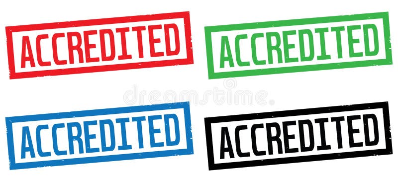 ACCREDITED Text, on Rectangle Border Stamp Sign. Stock Illustration ...
