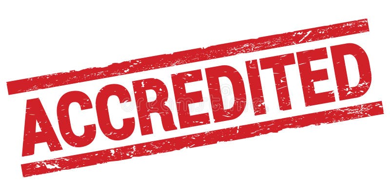 ACCREDITED Text on Red Rectangle Stamp Sign Stock Illustration ...