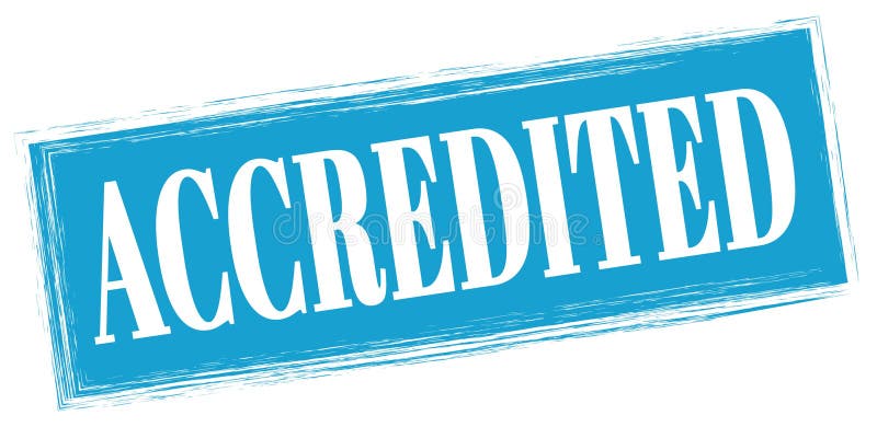 ACCREDITED Text Written on Blue Stamp Sign Stock Illustration ...