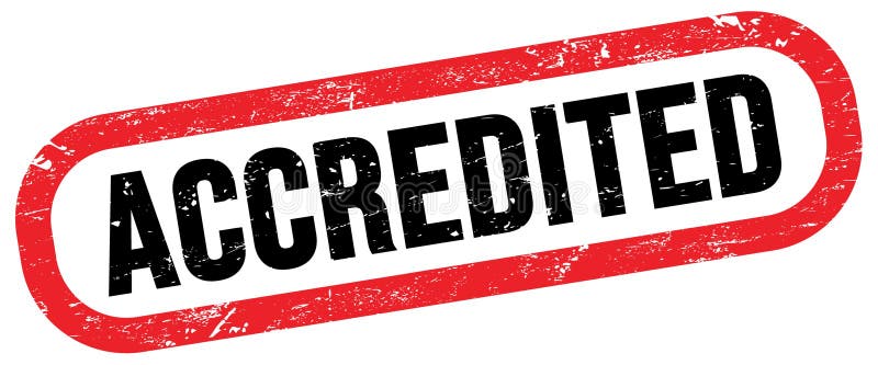 ACCREDITED, Text Written on Red-black Stamp Sign Stock Illustration ...