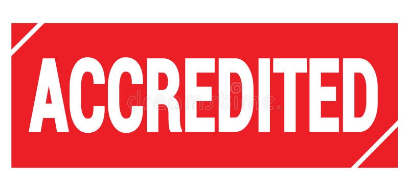 ACCREDITED Text Written on Red Stamp Sign Stock Illustration ...