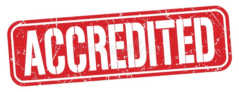 ACCREDITED Text Written on Red Stamp Sign Stock Illustration ...