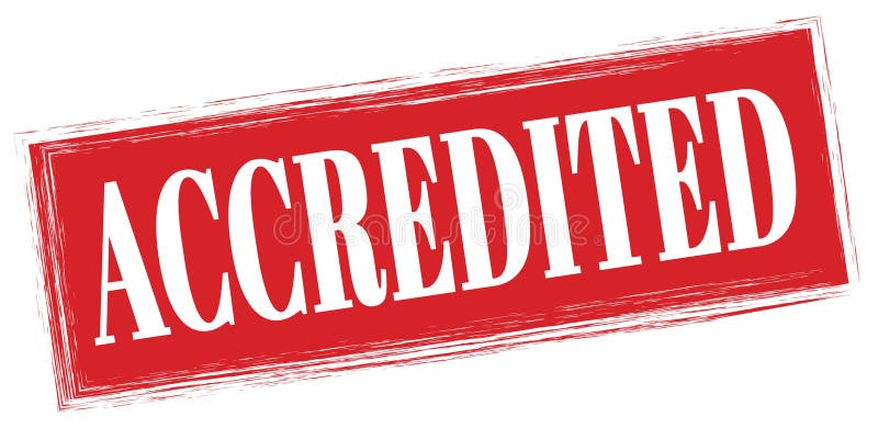 ACCREDITED Text Written on Red Stamp Sign Stock Illustration ...