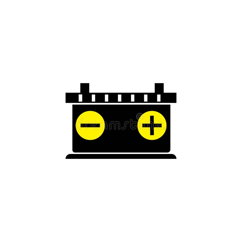 Accu icon logo stock vector. Illustration of black, minus - 249340428