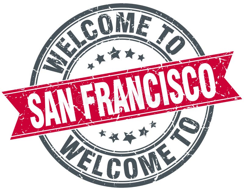 Accueil Au Timbre De San Francisco Illustration de Vecteur ...