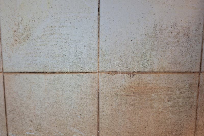 Accumulated Dirt on the Walls and Floor in the Bathroom Stock Image ...