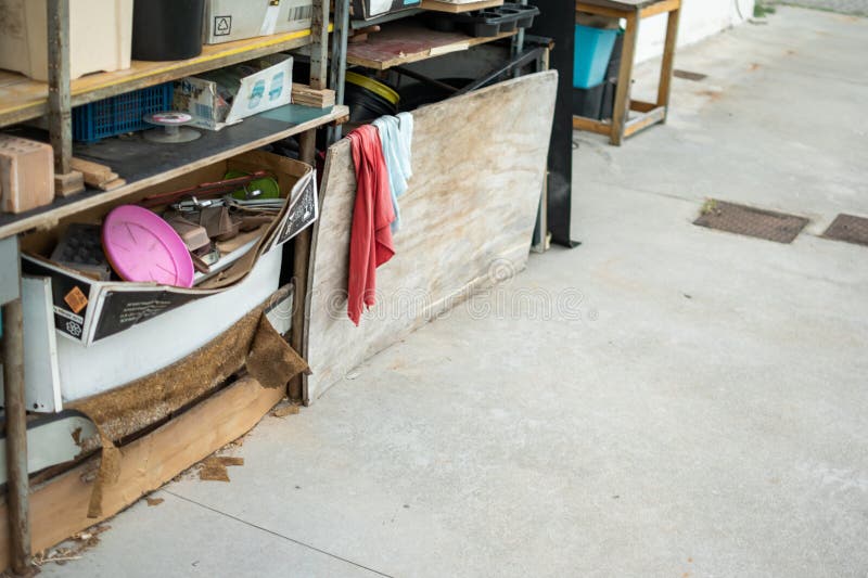 Accumulated Shelves of Garbage and Clutter Showing Syndromes and Waste ...