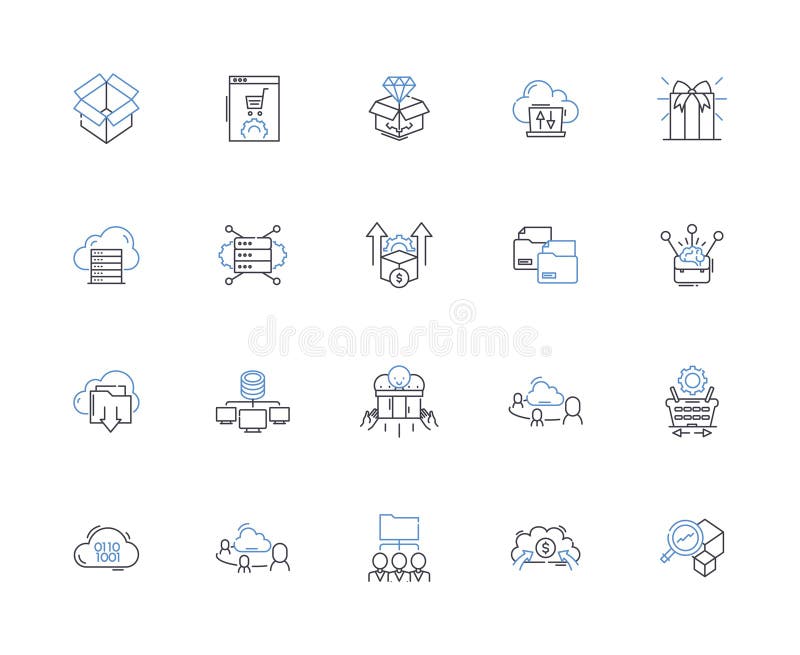 Accumulating Line Icons Collection. Hoarding, Stockpiling, Collecting ...