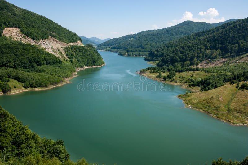 Accumulation lake stock image. Image of lakes, hill, building - 23778373