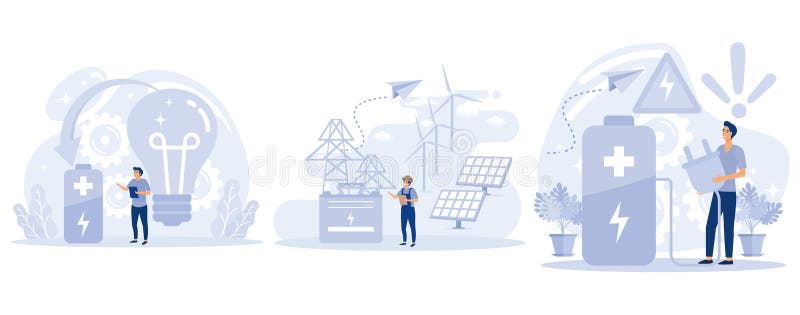 Accumulator Battery Use Concept, Innovative Battery Technology, Energy ...