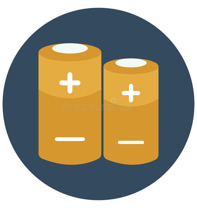 Accumulator Isolated Color Vector Icon that Can Be Easily Modified or ...