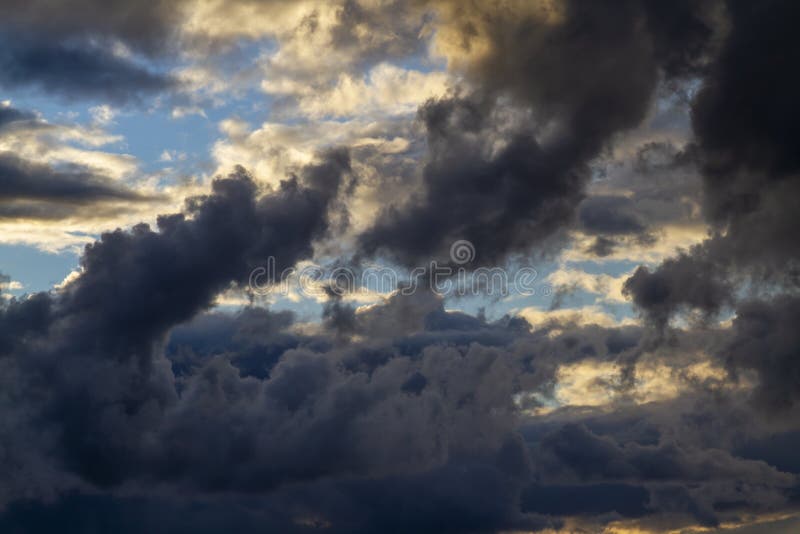 Accumulting Clouds from a Cold Winter Storm Stock Photo - Image of ...