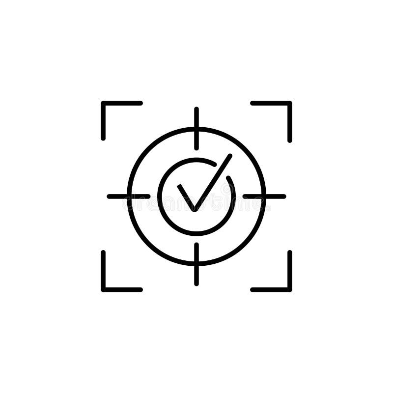Accuracy Aim Line Vector Icon for Achievement, Success, Motivation and ...