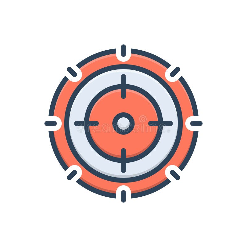 Color Illustration Icon for Accuracy, Goal and Target Stock ...
