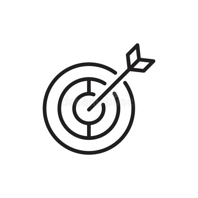 Accuracy Icon Simple Thin Outline Stock Vector - Illustration of ...
