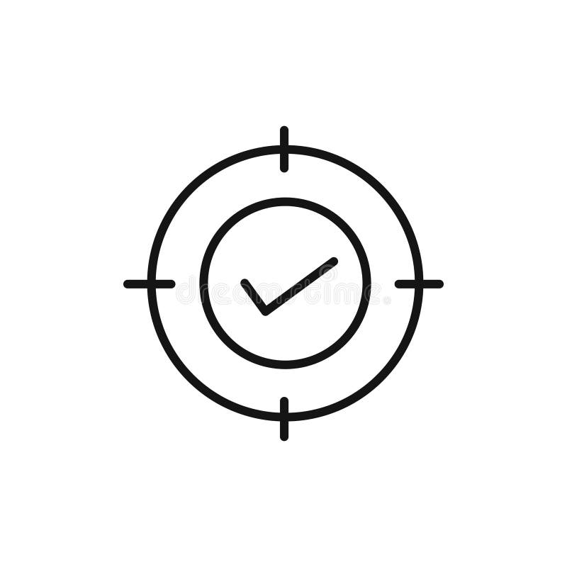 Accuracy Icon Thin Line Art Isolated Stock Illustration - Illustration ...