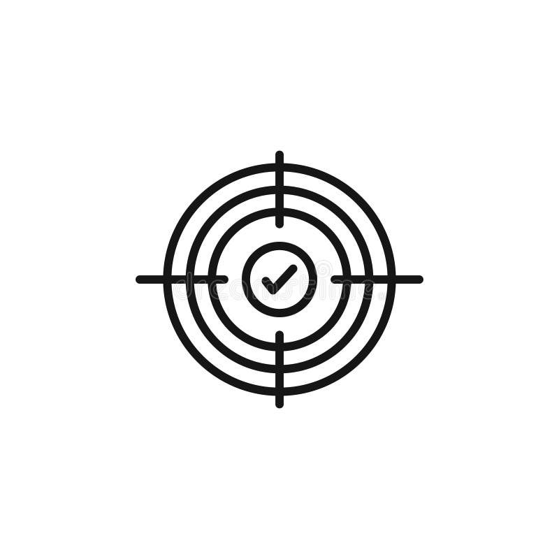 Accuracy Icon Thin Line Flat Illustration Stock Illustration ...