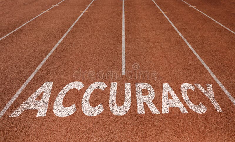 Accuracy Written on Running Track, New Concept on Running Track Text in ...