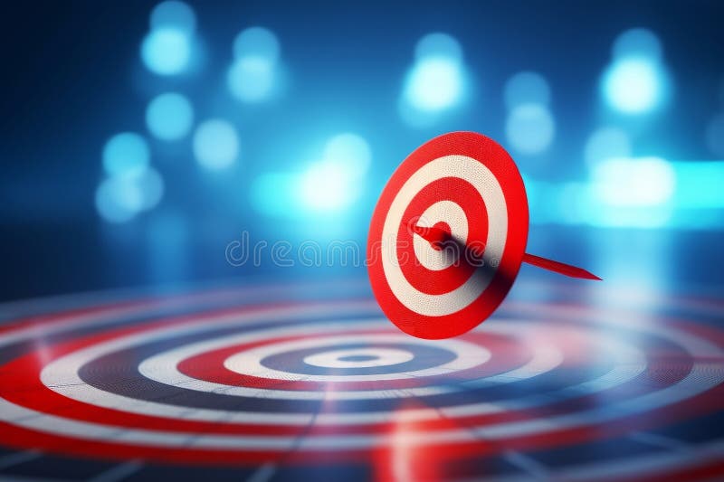 Accurate Arrow Hit Target. Generative AI Stock Photo - Image of ...